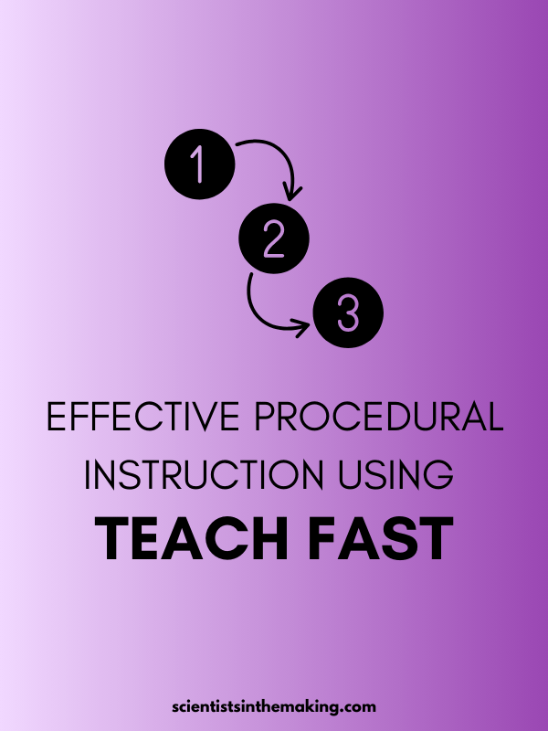 Effective Procedural Instruction Using TEACH FAST - Scientists in the ...